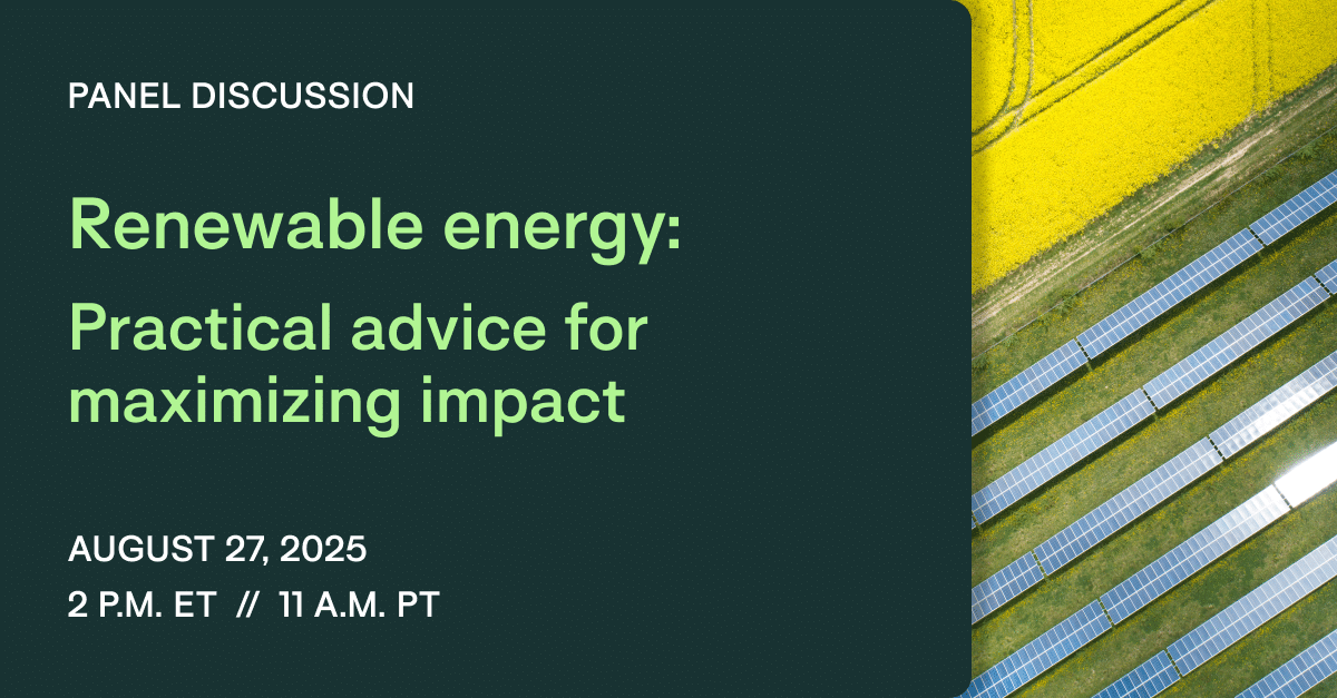 Renewable energy: Practical advice for maximizing impact - Optera